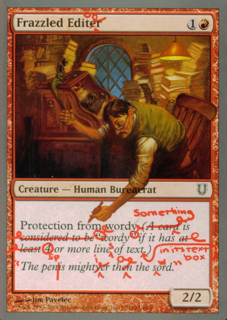 Frazzled Editor (Unhinged) Medium Play